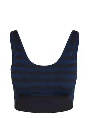 Adidas X Marimekko Aeroknit Light-support Bra - Blue