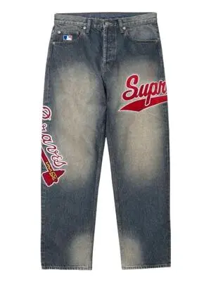 Supreme X Mitchell & Ness Atlanta Braves Loose Fit Jean - Blue