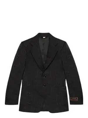 Gucci Jumbo Gg Canvas Jacket - Black