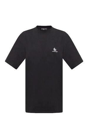 Balenciaga Sporty B Logo T-shirt Boxy Fit - Black