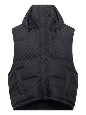 Balenciaga X Gucci Hacker Cocoon Puffer Gilet - Black