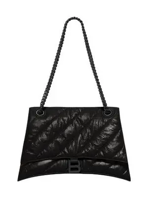 Balenciaga Crush Medium Chain Bag - Black