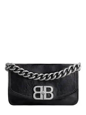 Balenciaga Bb Soft Small Flap Bag - Black