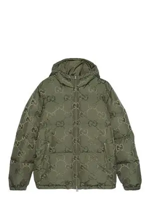 Gucci Jumbo Gg Canvas Down Jacket - Green