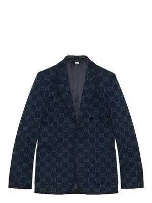 Gucci Gg Cotton Jacket - Blue