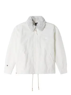 CONVERSE Utility Jacket With Faux Fur Collar - White
