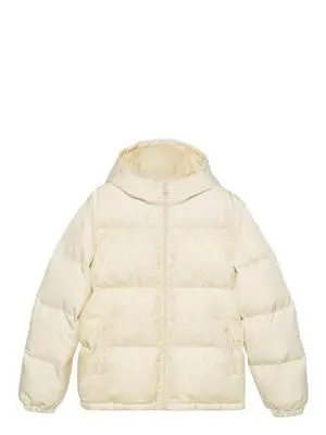 Gucci Gg Nylon Canvas Puffer Jacket - Ivory
