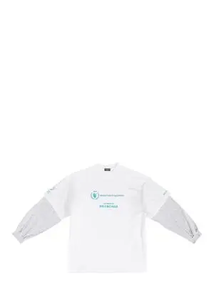 Balenciaga X Wfp Double Sleeves T-shirt - White