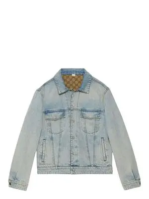 Gucci Gucci Reversible Denim Jacket Light Blue