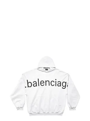 Balenciaga Bal.com Popover Hoodie - White