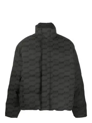 Balenciaga Bb Monogram Puffer Jacket - Black