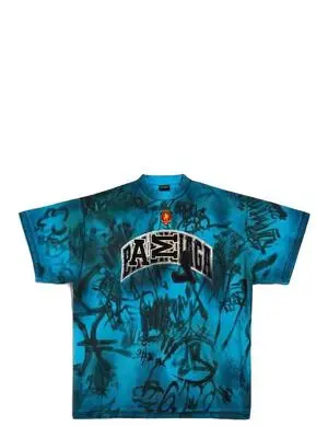 Balenciaga Balenciaga Skater Graffiti T-Shirt Blue Sky