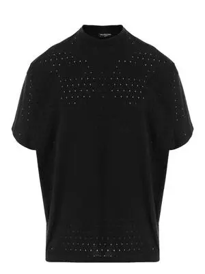 Balenciaga Mesh Crewneck Oversized T-shirt - Black
