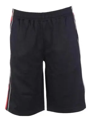 Gucci Sweat Shorts With Web Stripe Detail - Black