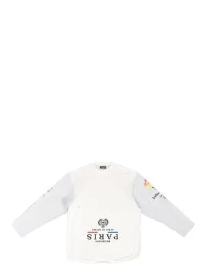 Balenciaga Upside Down Long Sleeve T-shirt - White
