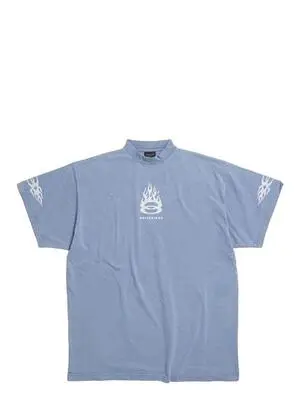 Balenciaga Balenciaga Burning Unity T-shirt Oversized 'light Blue' Light Blue