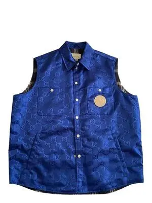 Gucci Gg Down Vest - Blue