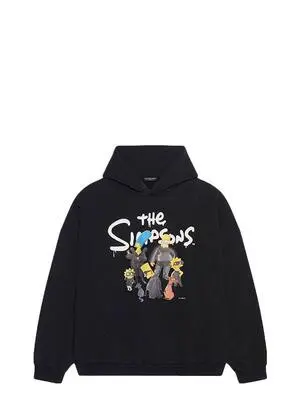 Balenciaga X The Simpsons Cotton Hoodie - Black