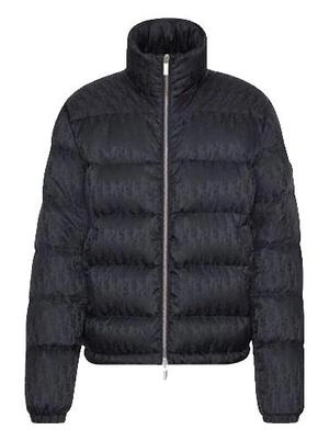 Dior Oblique Down Jacket In Nylon Jacquard - Black
