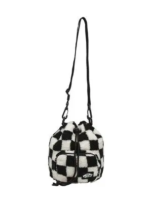 VANS Checkerboard Sherpa Bucket Bag - Black/marshmallow