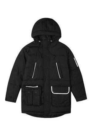 CONVERSE Down Mid Length Jacket - Black