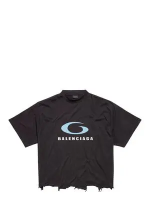 Balenciaga Loop Sports Icon Cropped T-shirt - Black