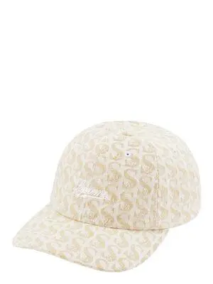 Supreme Monogram Denim 6-panel Cap - White/gold