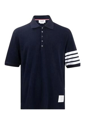 THOM BROWNE Thom Browne Collar Short Sleeve T-shirt 'navy'