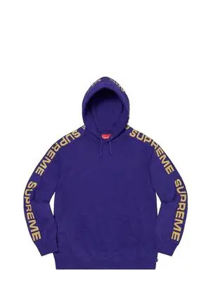 Supreme Supreme Metallic Rib Hooded Sweatshirt Purple/yellow
