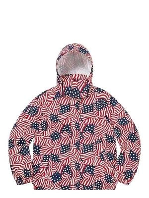 Supreme Raglan Court Jacket - Red/white/black