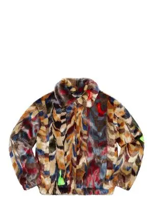 Supreme Faux Fur Bomber Jacket - Multi-color