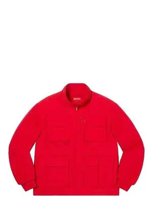 Supreme Fw19 Upland Fleece Jacket - Red