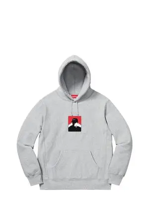 Supreme Portrait Hoodie - Grey/red/black