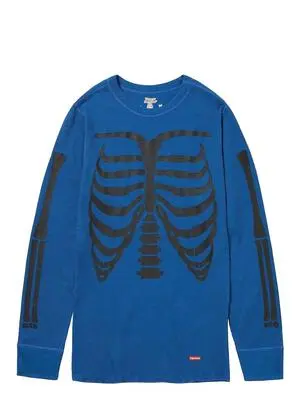 Supreme Supreme X Hanes Fw23 Week9 Bones Thermal Crew Long Sleeve Shirt 'blue' Blue