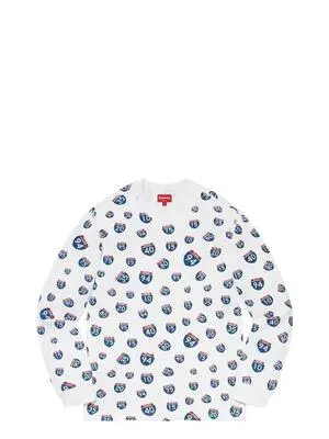 Supreme Interstate Waffle Thermal - White/blue/red
