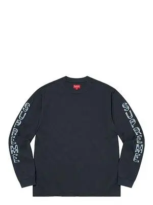 Supreme Cut Out Long Sleeve T-shirt - Navy