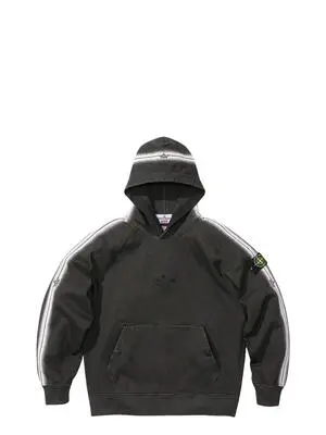 Supreme X Stone Island Stripe Hooded Sweatshirt - Black/white