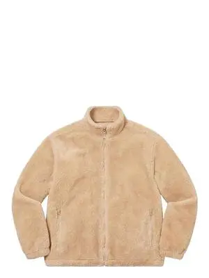 Supreme Star Fleece Jacket - Beige/black