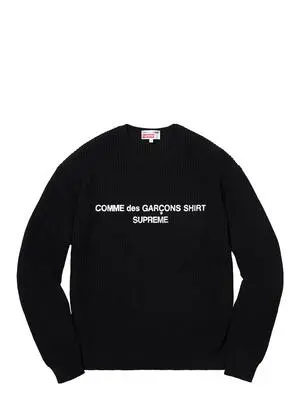 Supreme Fw18 X Comme Des Garcons Sweater - Black
