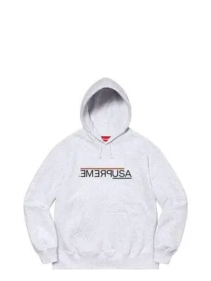 Supreme Usa Hooded Sweatshirt - Grey/black