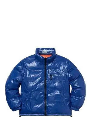 Supreme Shiny Reversible Puffy Jacket - Blue/orange