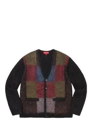 Supreme Brushed Grid Cardigan - Multi-color