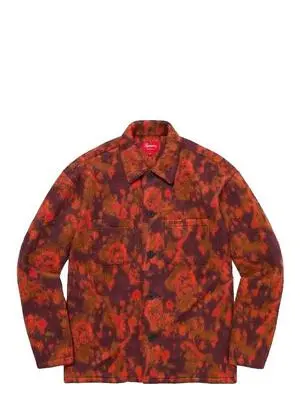 Supreme Paisley Fleece Shirt 'cooper - Copper