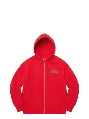 Supreme Doughboy Zip Up Hooded Sweatshirt - Red/white