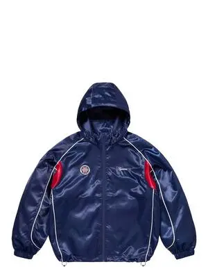 Supreme Satin Hooded Track Jacket - Navy