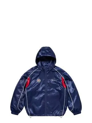 Supreme Supreme Satin Hooded Track Jacket Navy