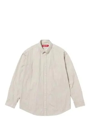Supreme Fw23 Week5 Loose Fit Stripe Shirt - Beige