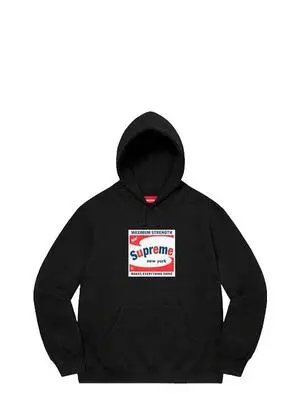 Supreme Supreme Shine Hooded Sweatshirt Black/white/red