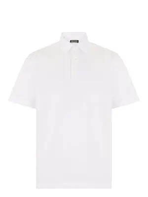 Zegna Short-sleeve Cotton Polo Shirt - White