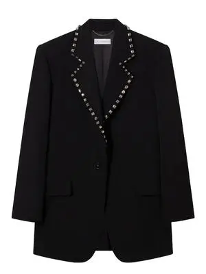 Stella McCartney Embellished Long Sleeve Blazer - Black